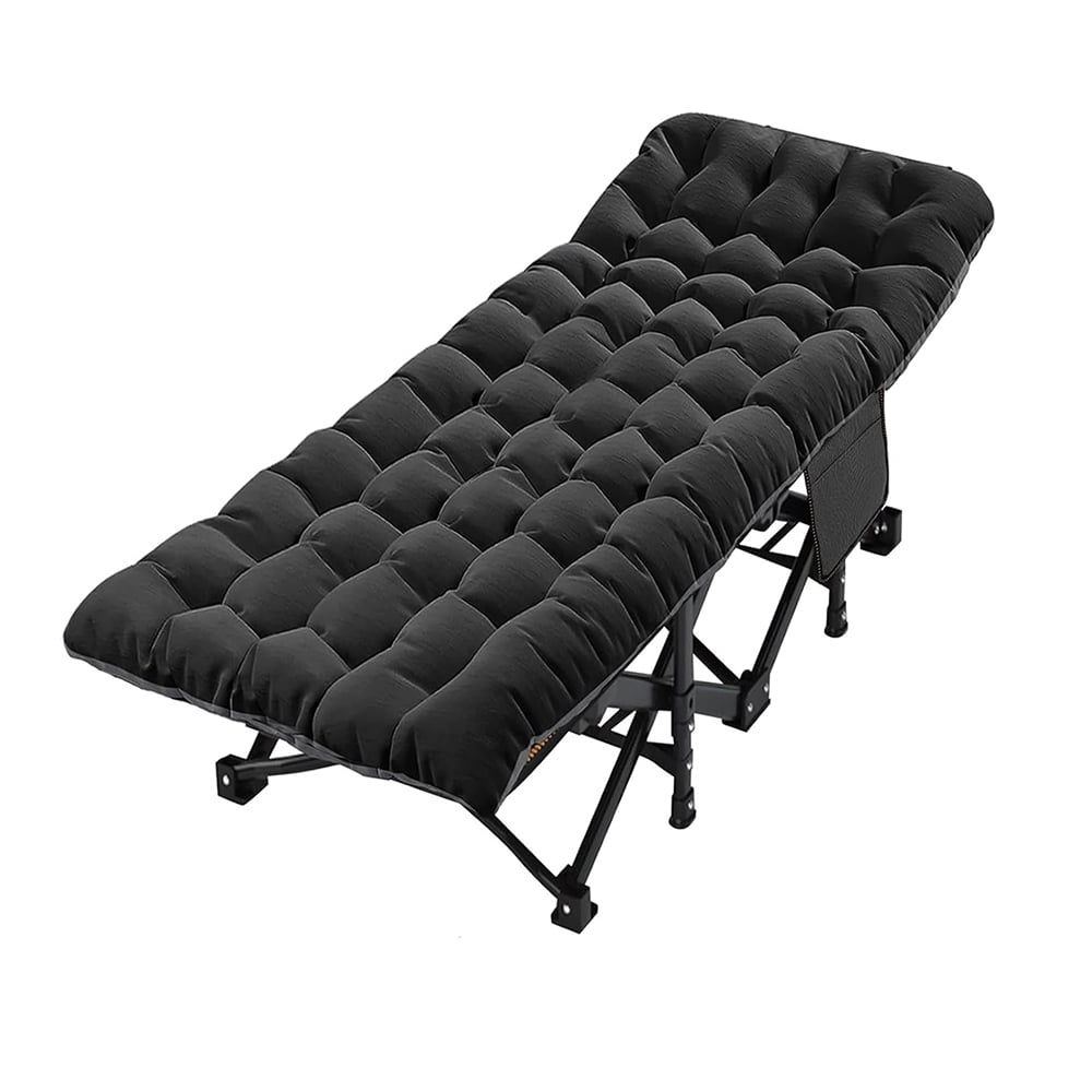 Oversized XXL Folding Camping Cot with Mat for Adults, 78" L x 32" W x ...