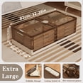 Oversized under bed storage bin, collapsible and stackable with double ...