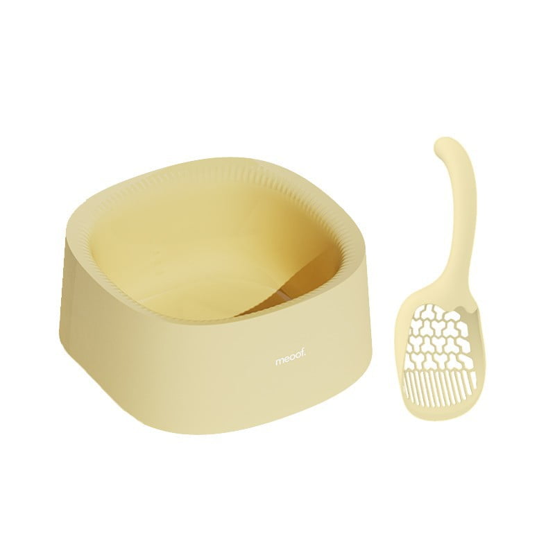 Oversized open cat litter box semi-enclosed cat toilet cat feces shovel ...