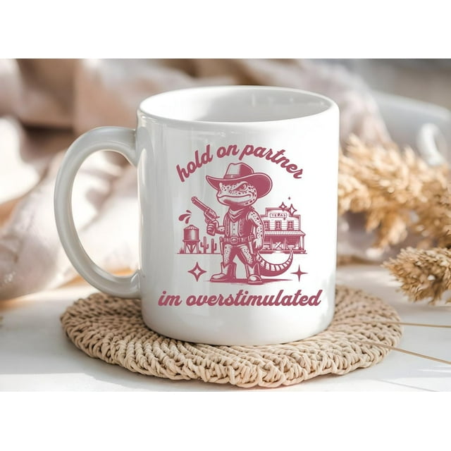 Overstimulated Frog Mug, Weirdcore Gen Z Coffee Cup, Gift for Coworker ...