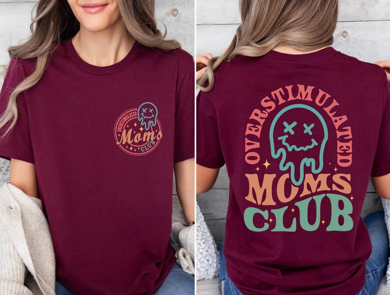 Overstimulated Moms Club Shirt, Trendy Mothers Day Shirt, Mothers Day ...