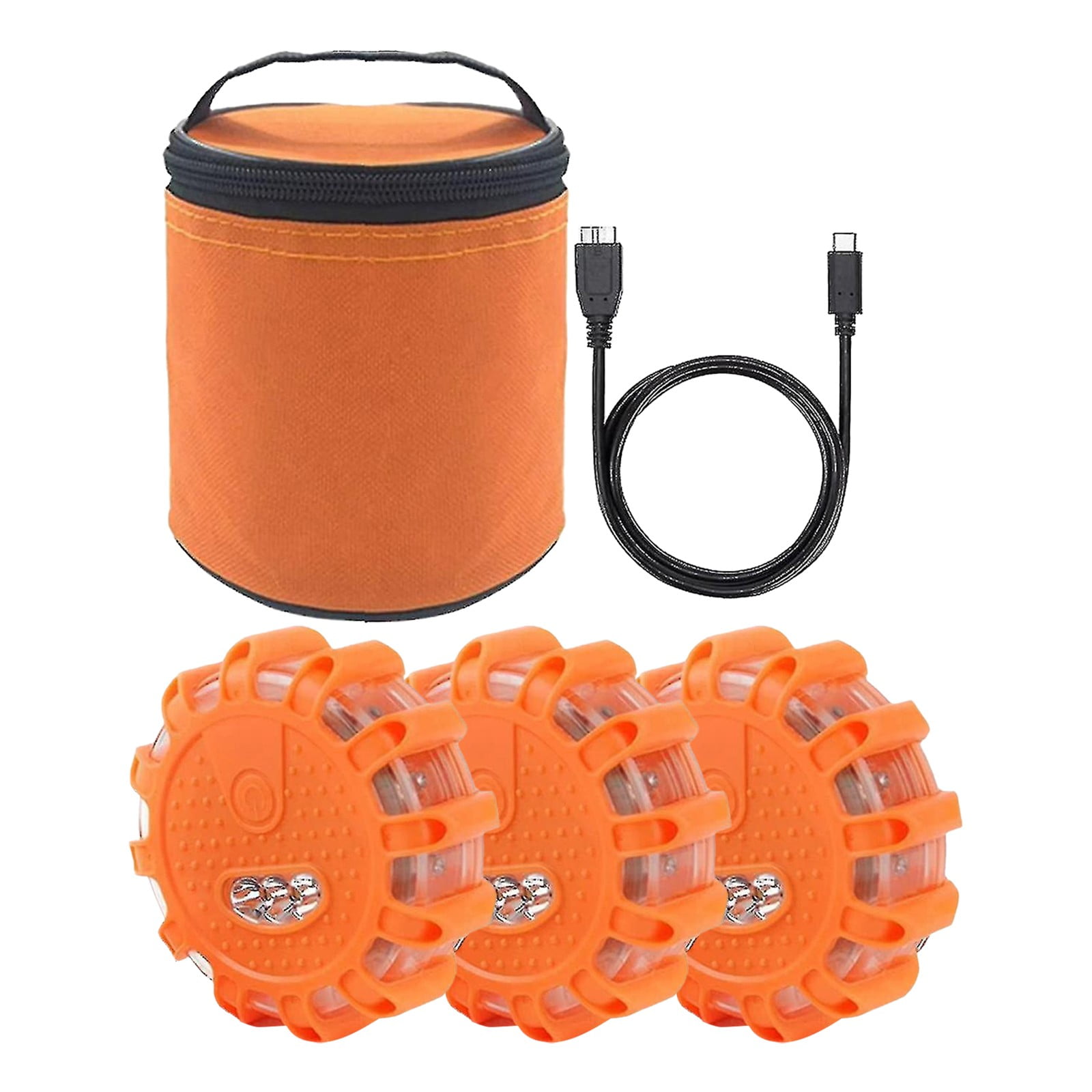 Overstock Deals! USB Rechargeable LED Road Flares Circular LED Flashing ...