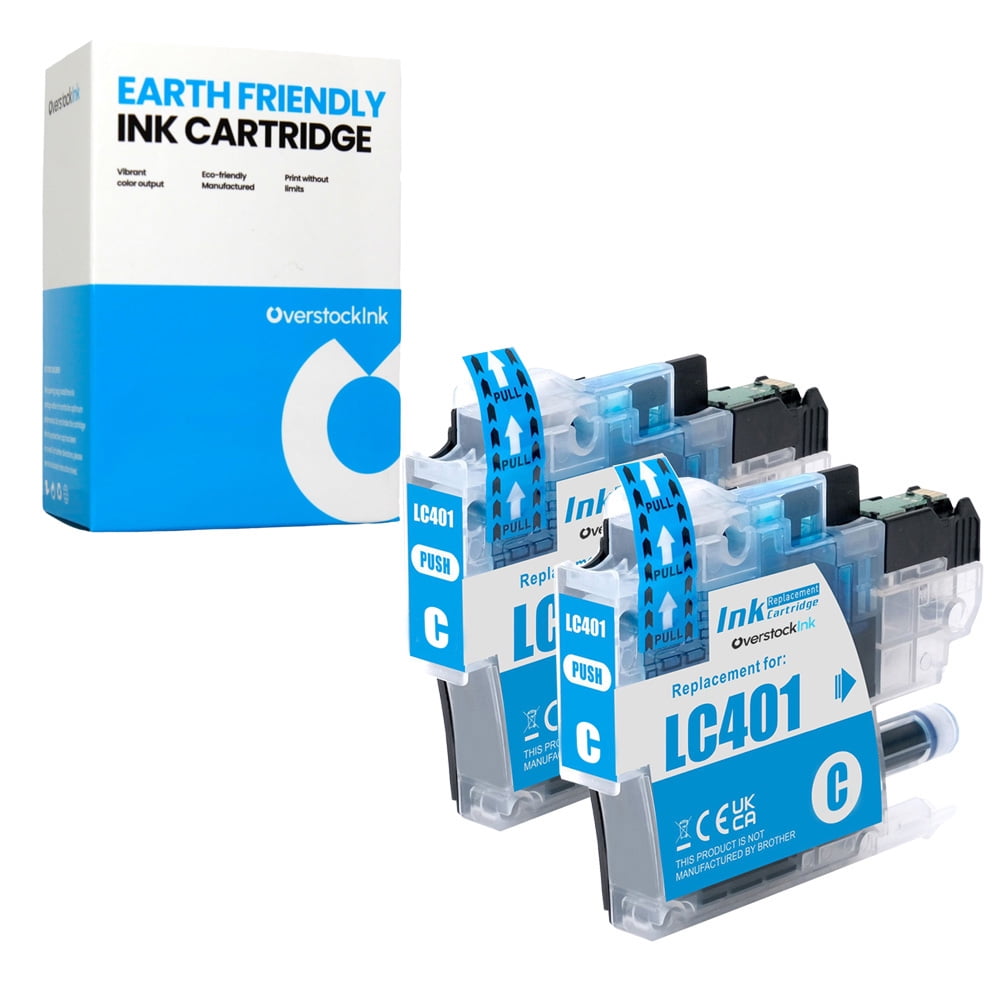 OverstockInk LC401 Cyan Ink Cartridges Compatible for Brother LC401 Ink ...
