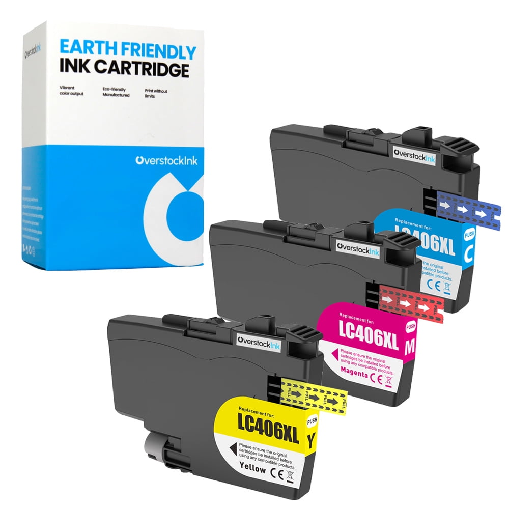 OverstockInk LC406XL Color Ink Cartridges Compatible for Brother LC406 ...