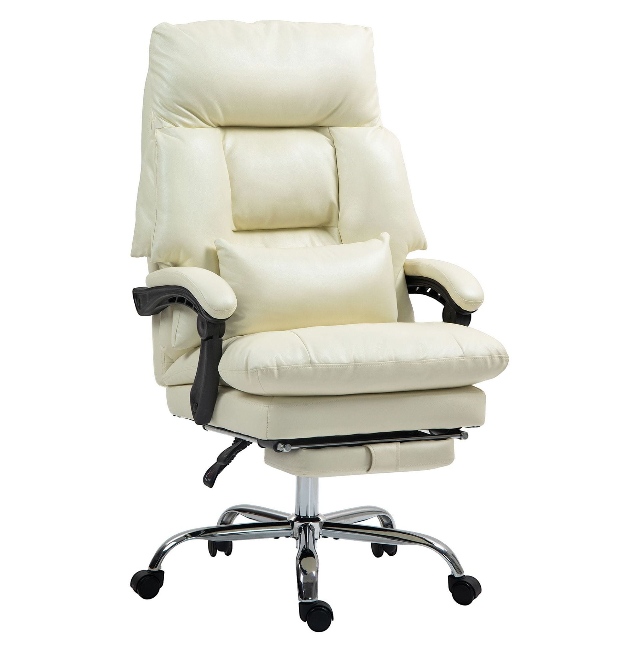 Overstuffed Office Chair, High Back Reclining Desk Chair with Footrest ...
