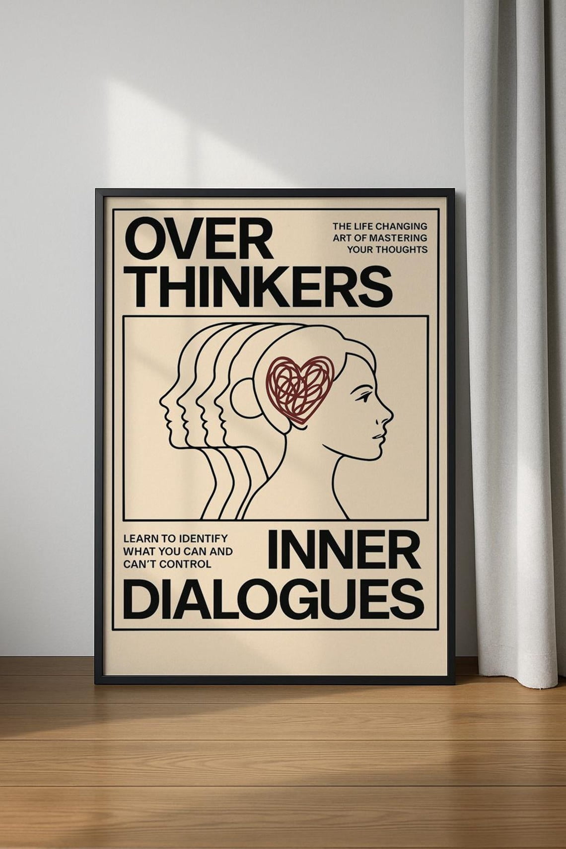 Overthinkers Poster, Motivational Poster, , Overthinkers Poster, Inner ...