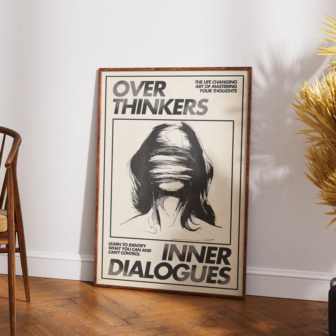 Overthinkers Poster, Retro Inspirational Wall Art Print, Eclectic ...