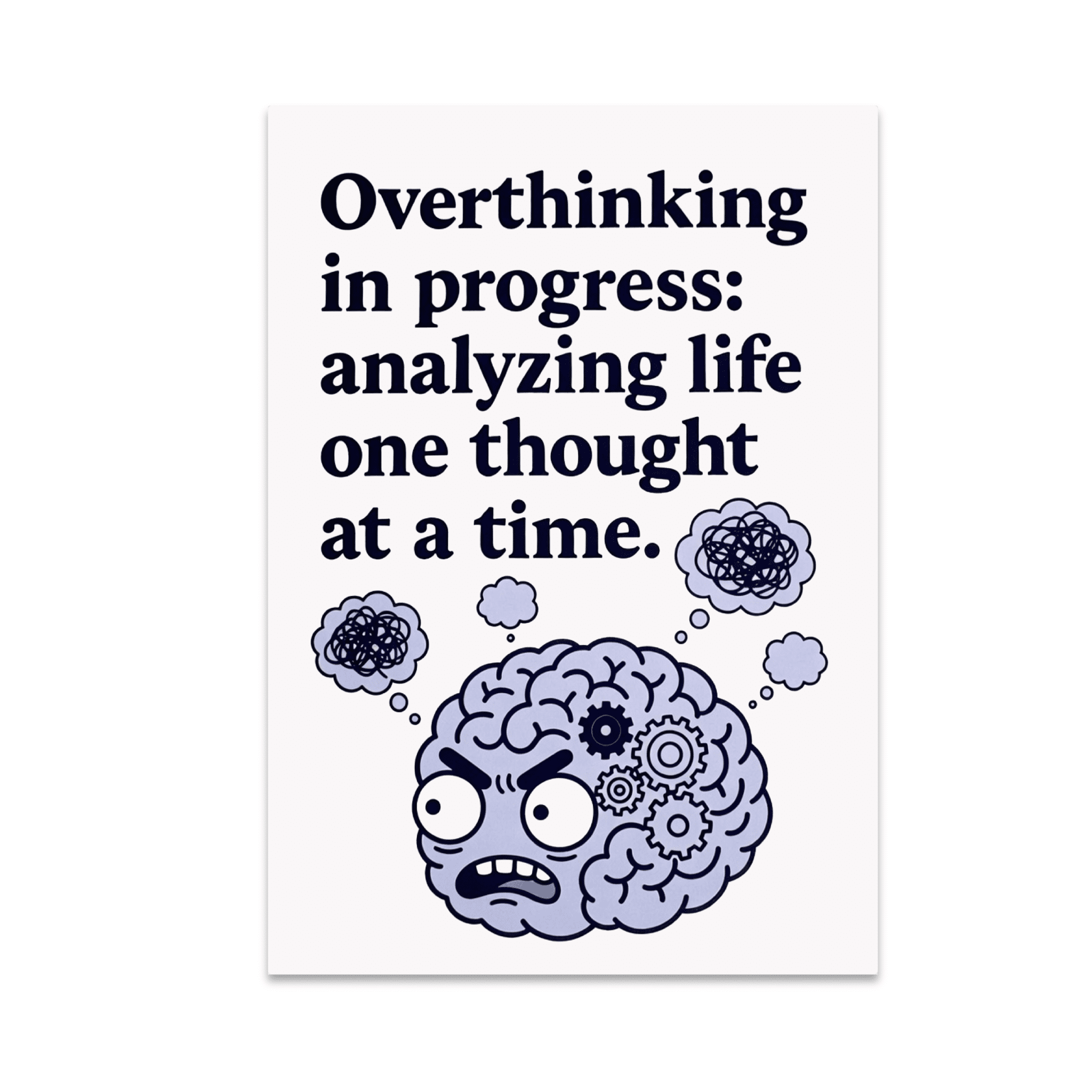 Overthinking in Progress Brain Wall Art - Mindset Development ...