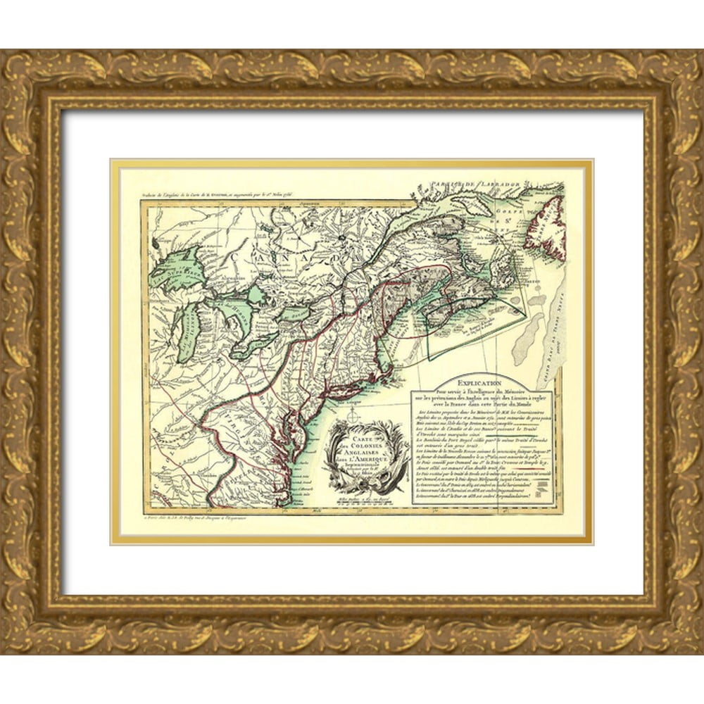 Overton 32x26 Gold Ornate Wood Framed with Double Matting Museum Art ...