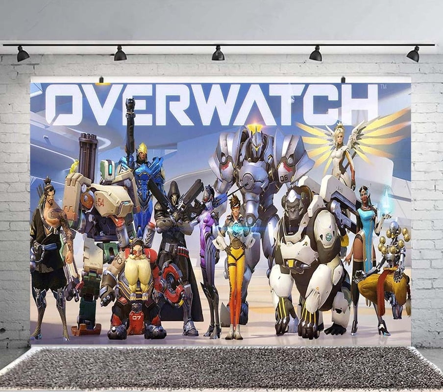 Overwatch Game Backdrop Banner Party Supplies Poster Movie Theme ...