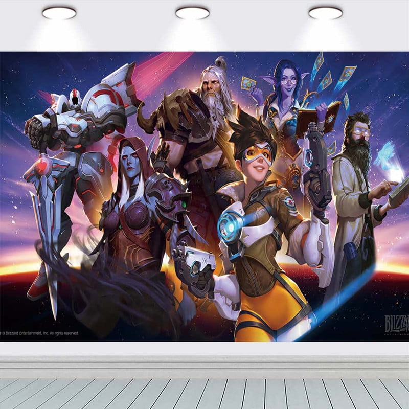 Overwatch Game Taspestry Wall Decor Party Supplies Background ...