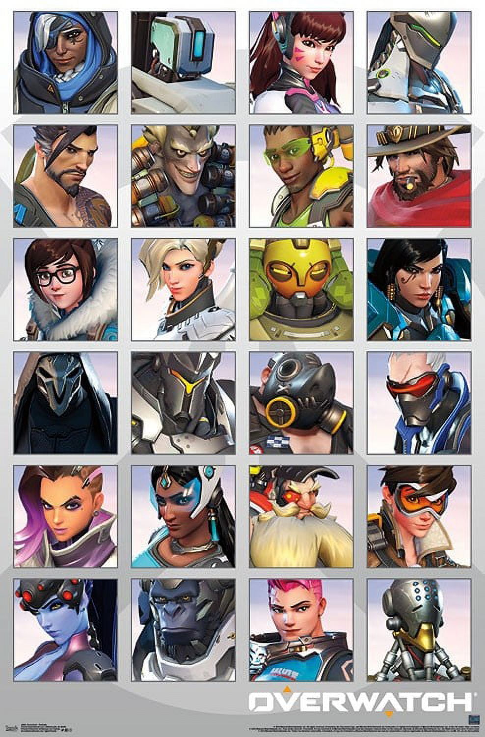 Overwatch - Portraits Laminated Poster Print (22 x 34) - Walmart.com