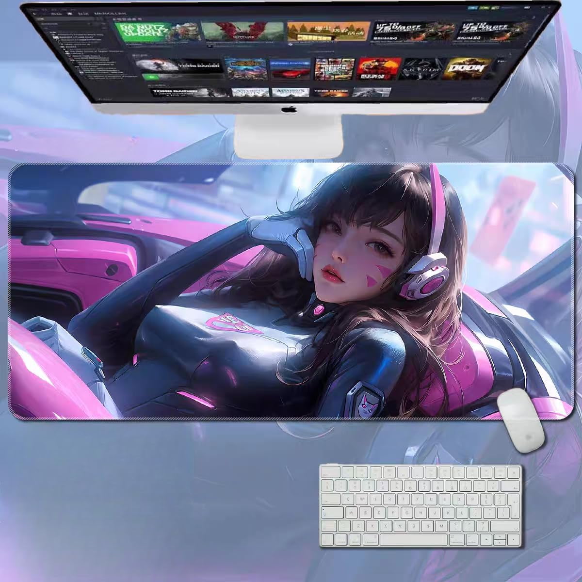 Overwatch XXL Mouse Pad-Smooth Surface Keyboard Mousepad,Anti-Slip ...