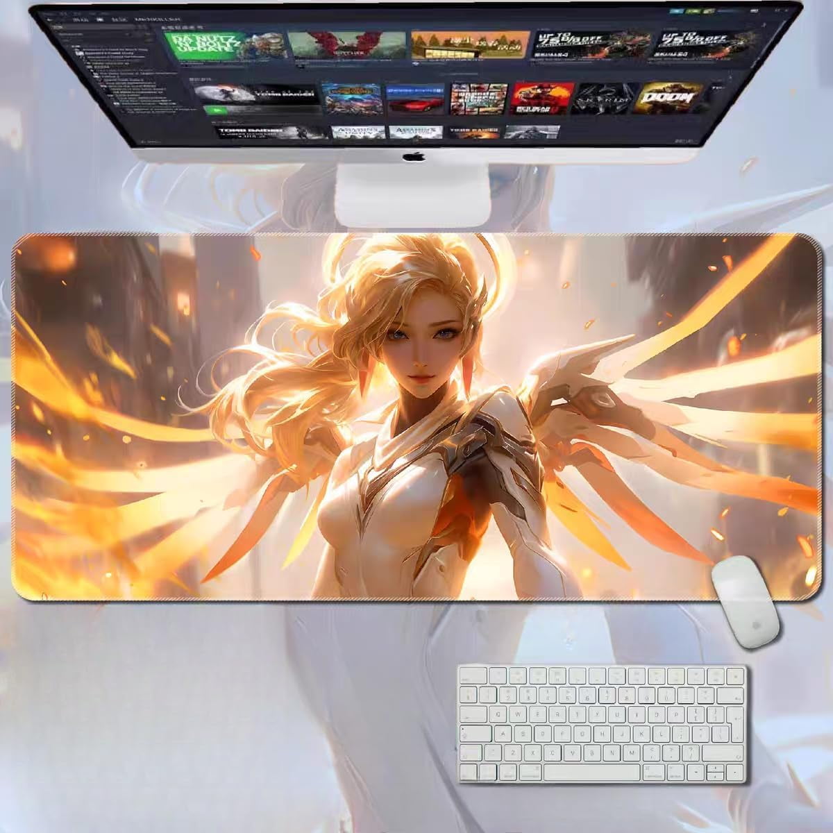 Overwatch XXL Mouse Pad-Smooth Surface Keyboard Mousepad,Anti-Slip ...