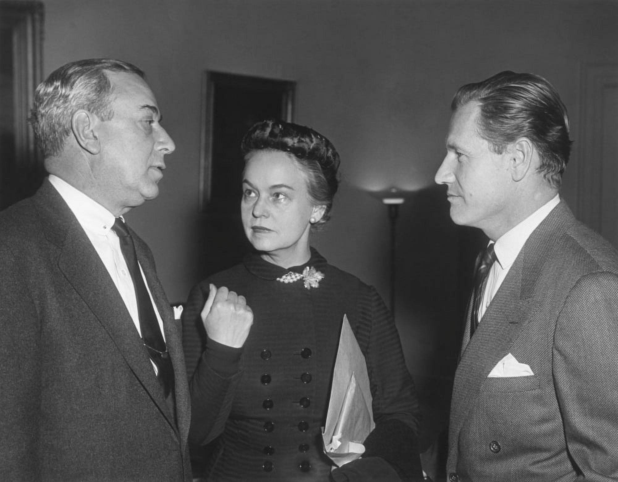 Oveta Culp Hobby Flanked By Senator William Purtel And Undersecretary ...