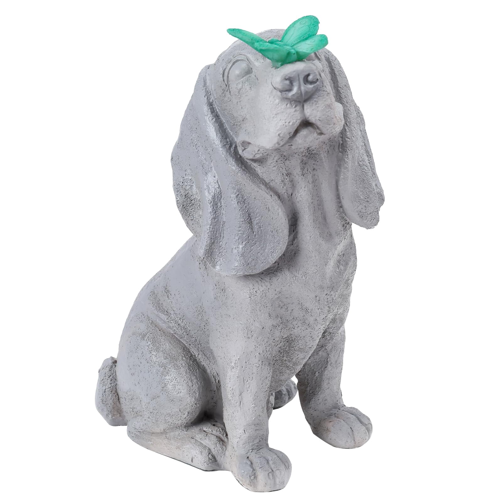 Ovewios Garden Statue Dog OIF8 Figurines - Outdoor Dog Statue with ...