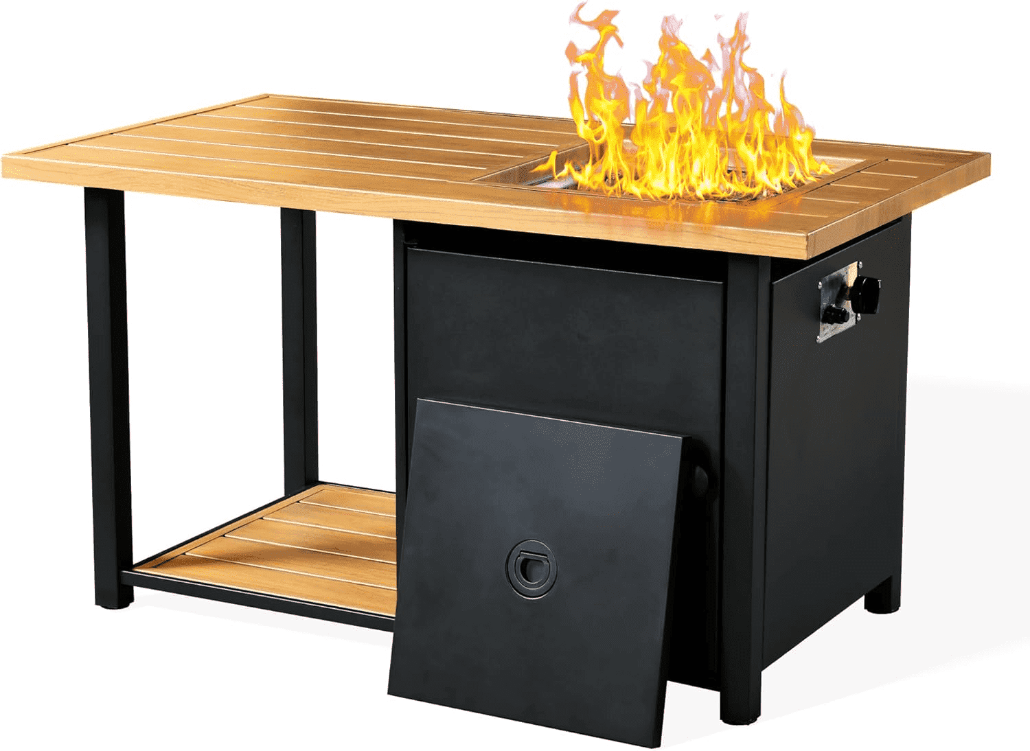 Ovios 46 Inch Propane Fire Pit CSA-Listed Outdoor Fire Pit Table ...