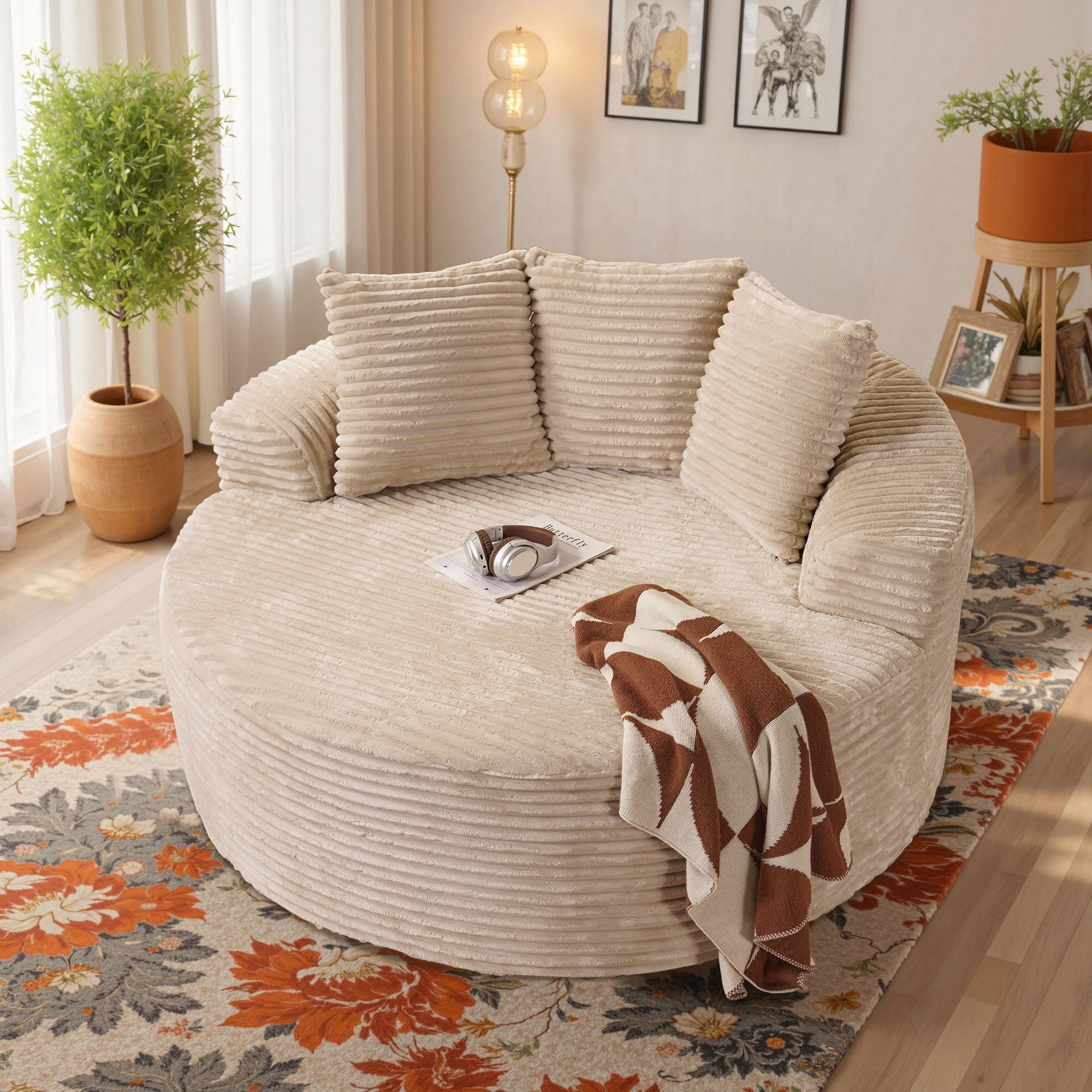 Ovios 58''x58'' Oversized Chaise Lounge Chair Indoor No Assembly ...