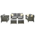 Ovios 8-Piece Patio Furniture Set: Outdoor Lawn Sofa-Sectional Couch ...
