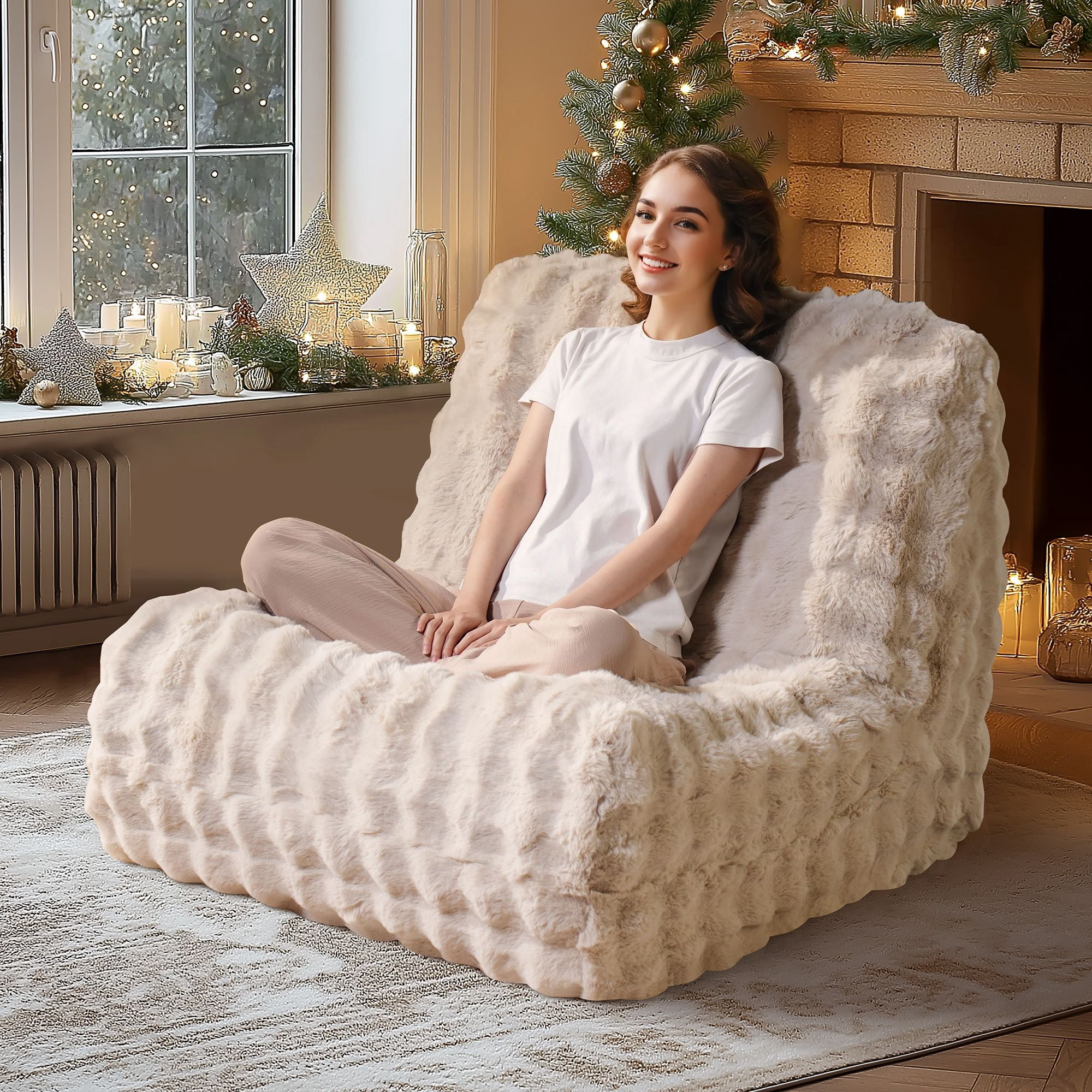 Ovios Bean Bag Chair Oversized Giant Lazy Floor Sofa Togo Couch for ...