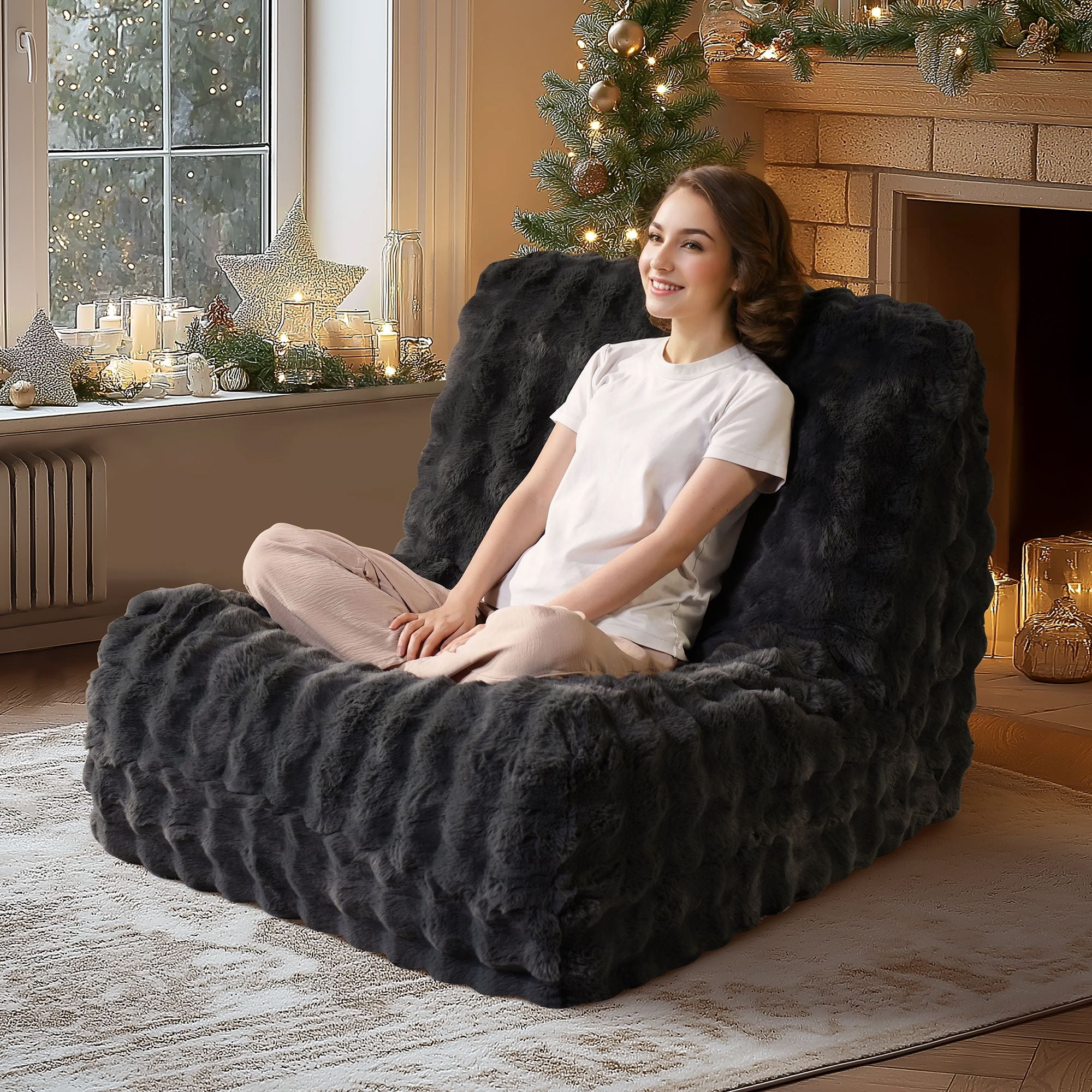 Ovios Bean Bag Chair Oversized Giant Lazy Floor Sofa Togo Couch for ...