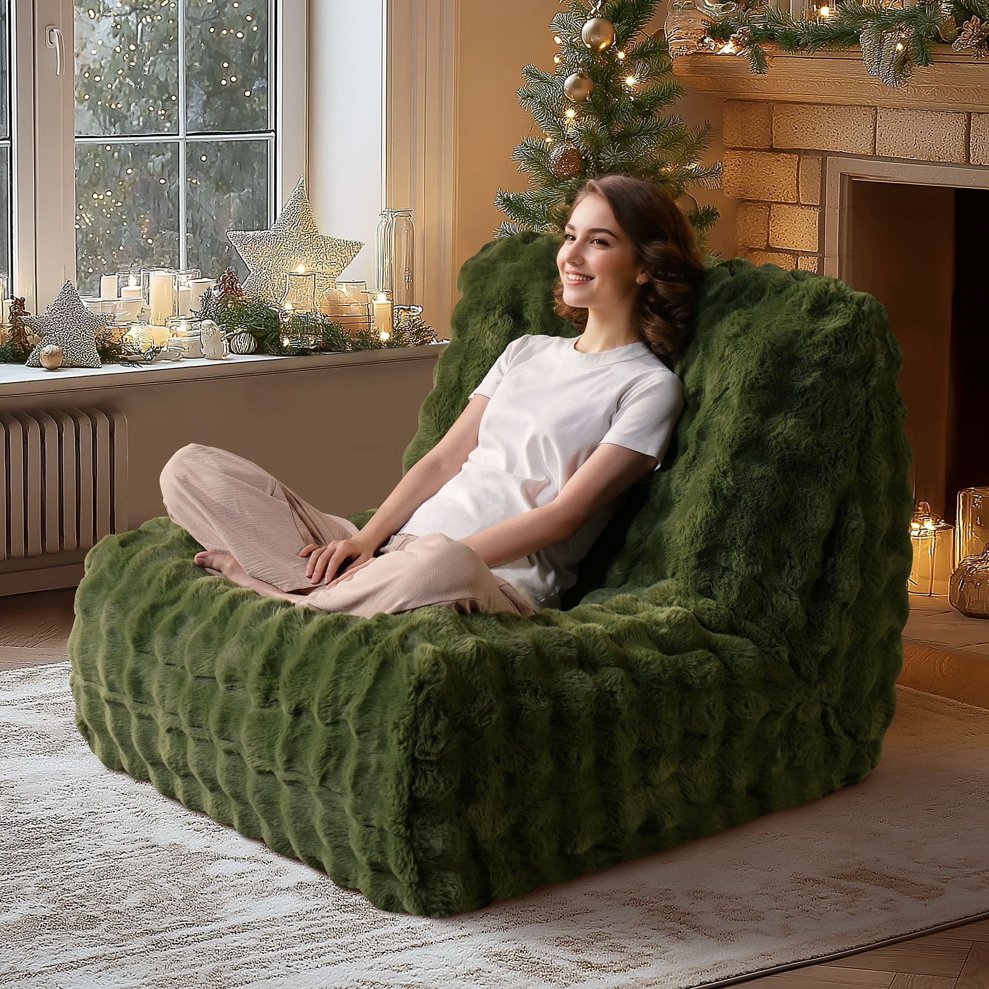 Ovios Bean Bag Chair Oversized Giant Lazy Floor Sofa Togo Couch for ...
