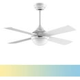 Free Shipping! Ovlaim 48 inch Modern White Ceiling Fan with LED ...