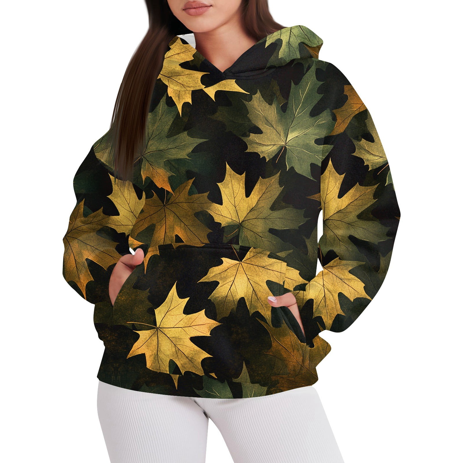 Ovticza Camo Sweatshirt For Women Crewneck Fall Oversized Y2k Camo