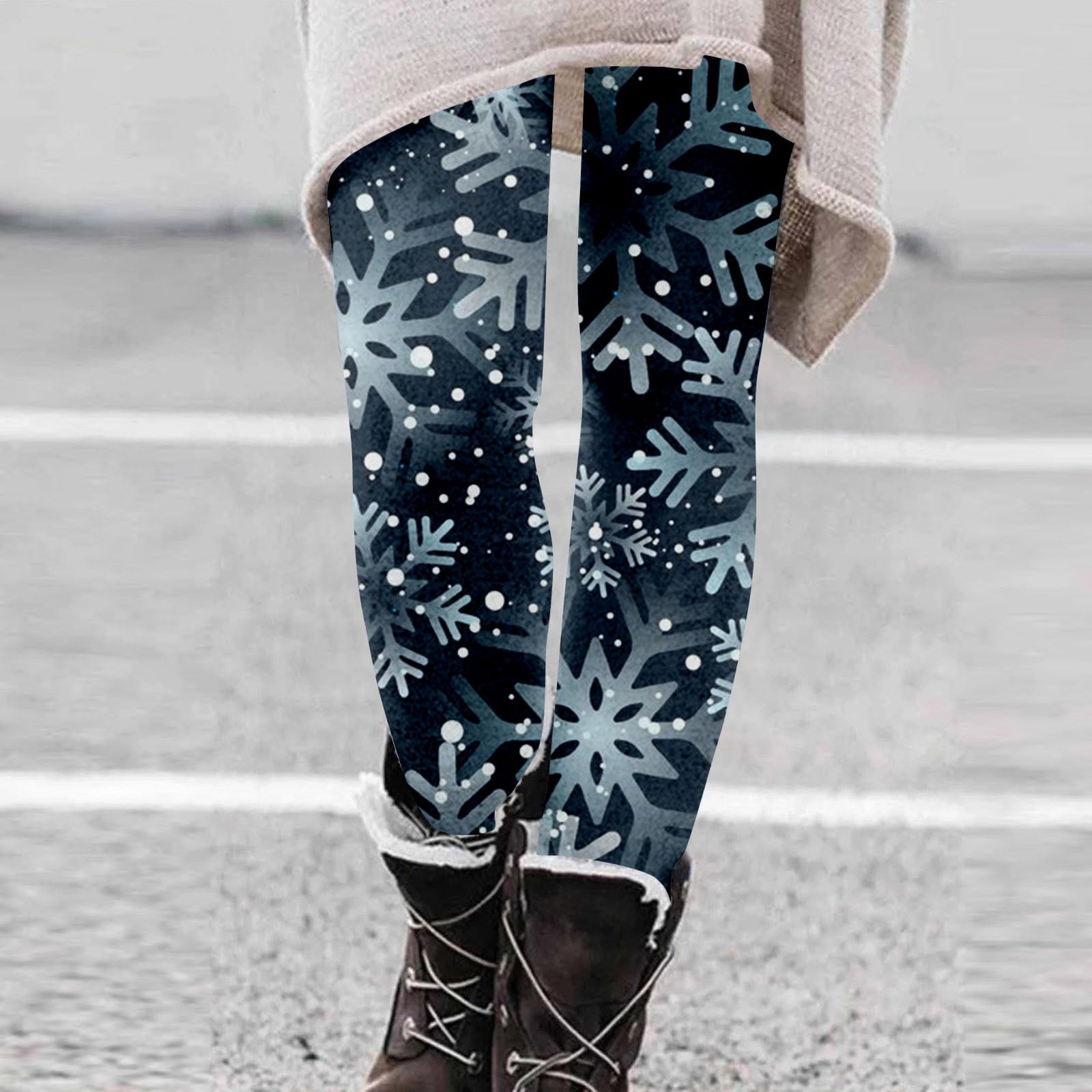 Ovticza Christmas Leggings for Teen Girls High Waist Snowflake Athletic ...