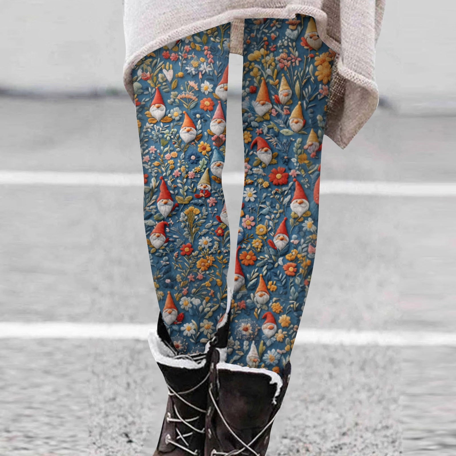 Ovticza Christmas Print Womens Leggings High Waist Graphic Yoga Pants ...