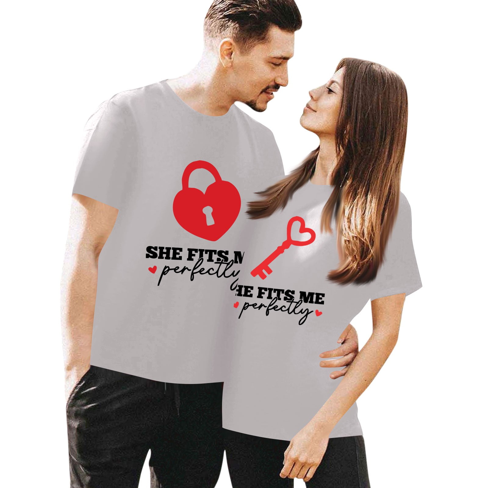 Ovticza Couples Matching Shirts for Him and Her Mens She Fits Me ...