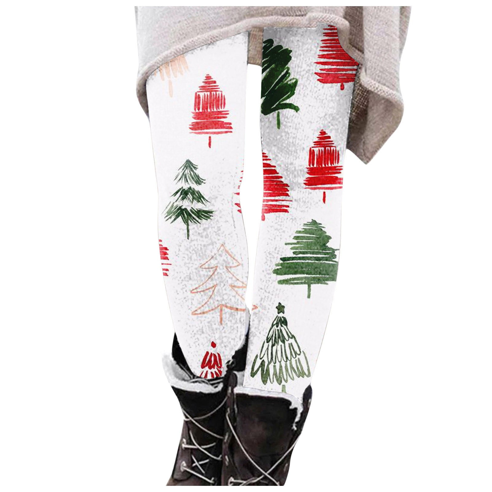 Ovticza Girls Leggings Christmas Print High Waisted Fall Tall Mid Rise ...