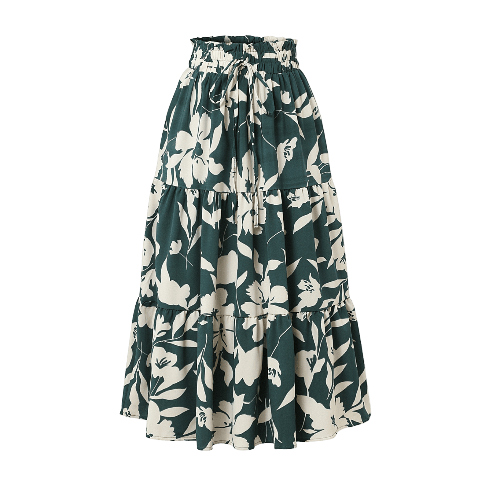 Ovticza Maxi Skirt for Women Flowy Swing Tiered A-Line Spring Skirt ...