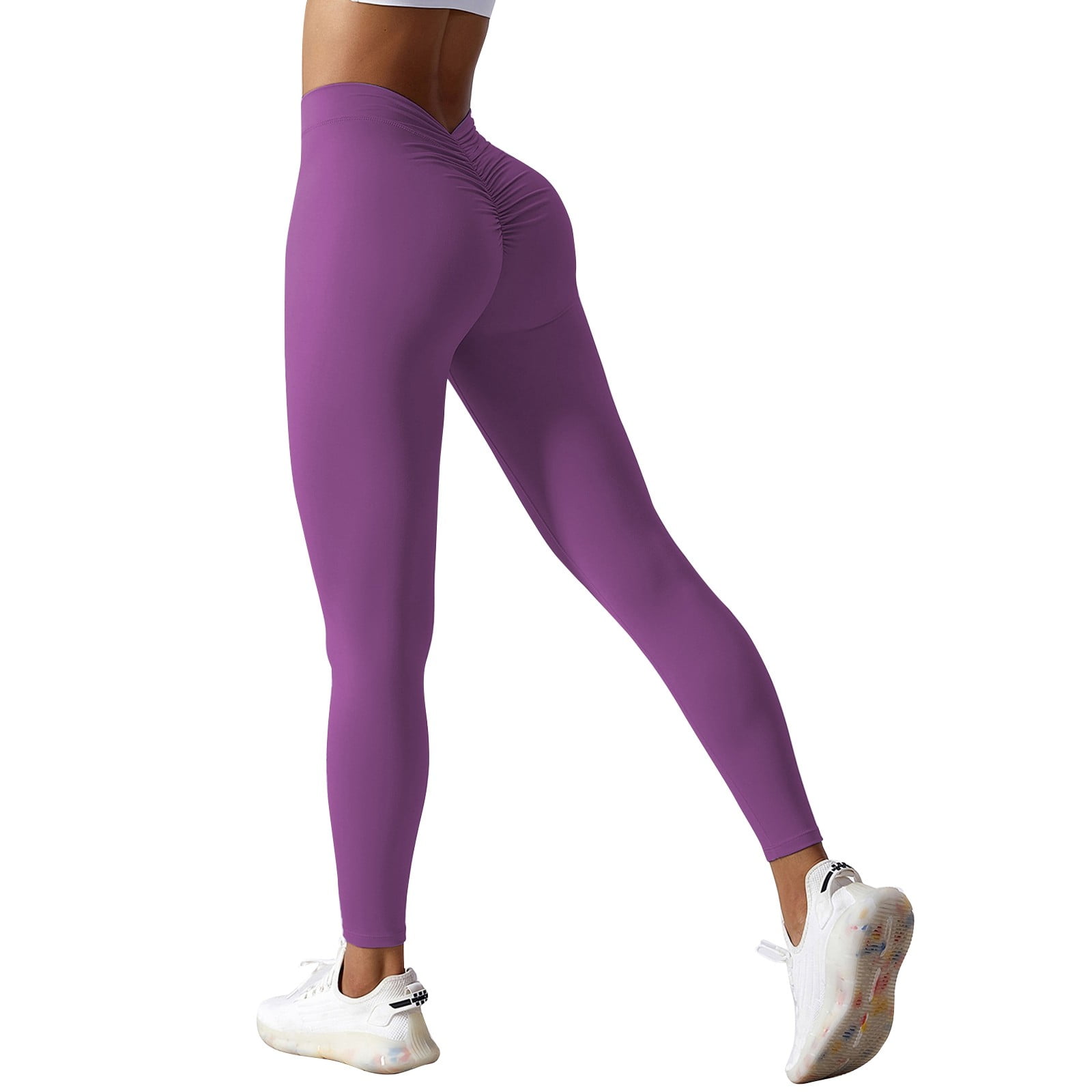 Ovticza Scrunch Butt Lift Leggings for Women Workout Yoga Pants Ruched ...