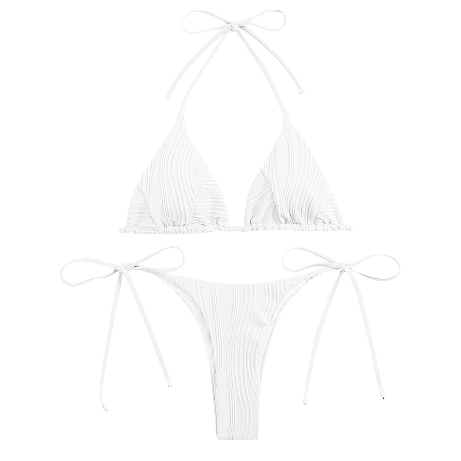 Ovticza Sexy Cute Underwire Cutout Halter Bikini Swimsuit Set Women