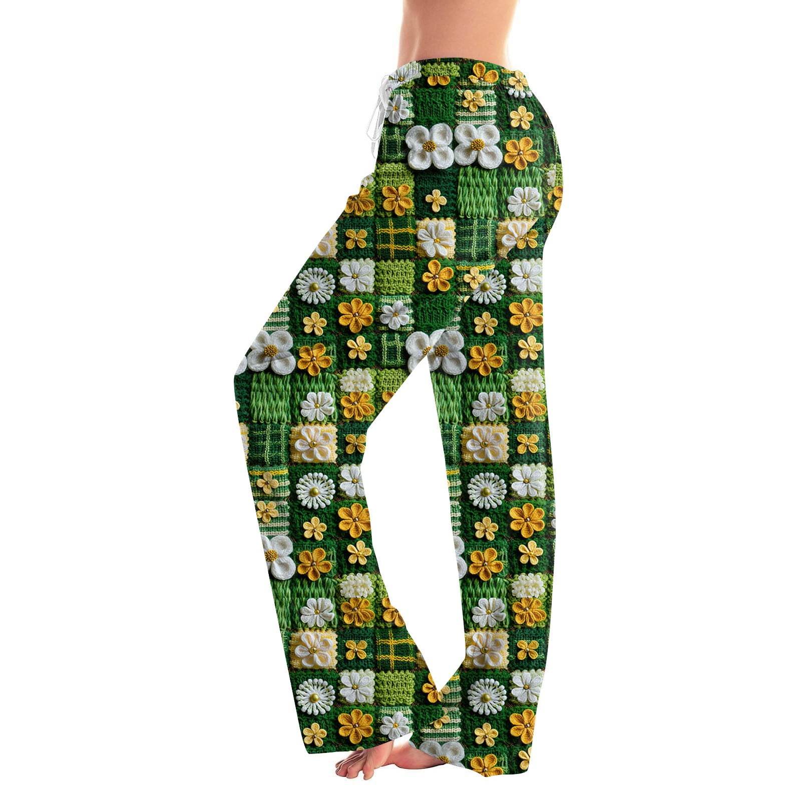 Ovticza Women Irish St Party Day Pajamas Pants Warm Cozy Lucky Green ...