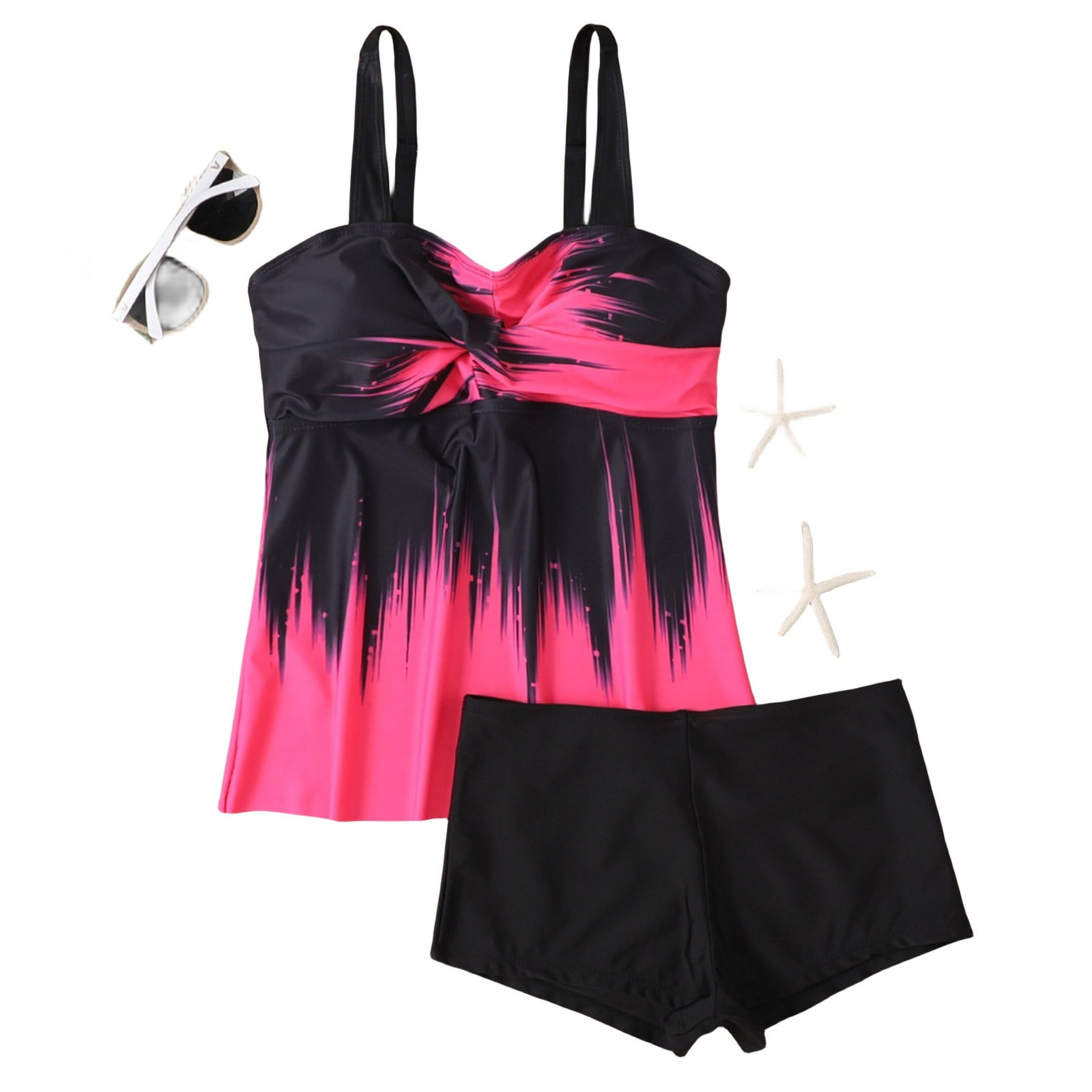 Ovticza Womens 2024 Tankini Swimsuit Tummy Control Flowy Ruched ...