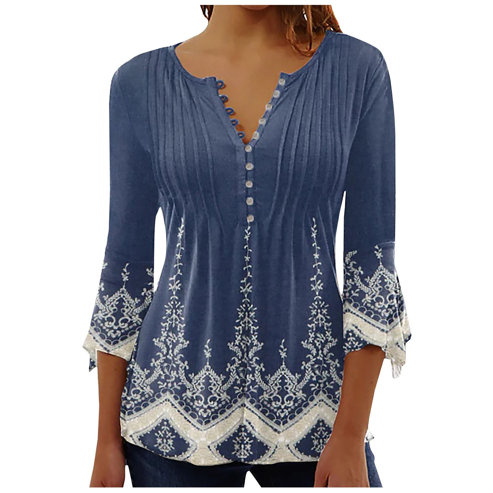 Ovticza Womens Casual Tops for Older Women Medium Flare Ovticza Womens Casual Tops for Older Women Medium Flare