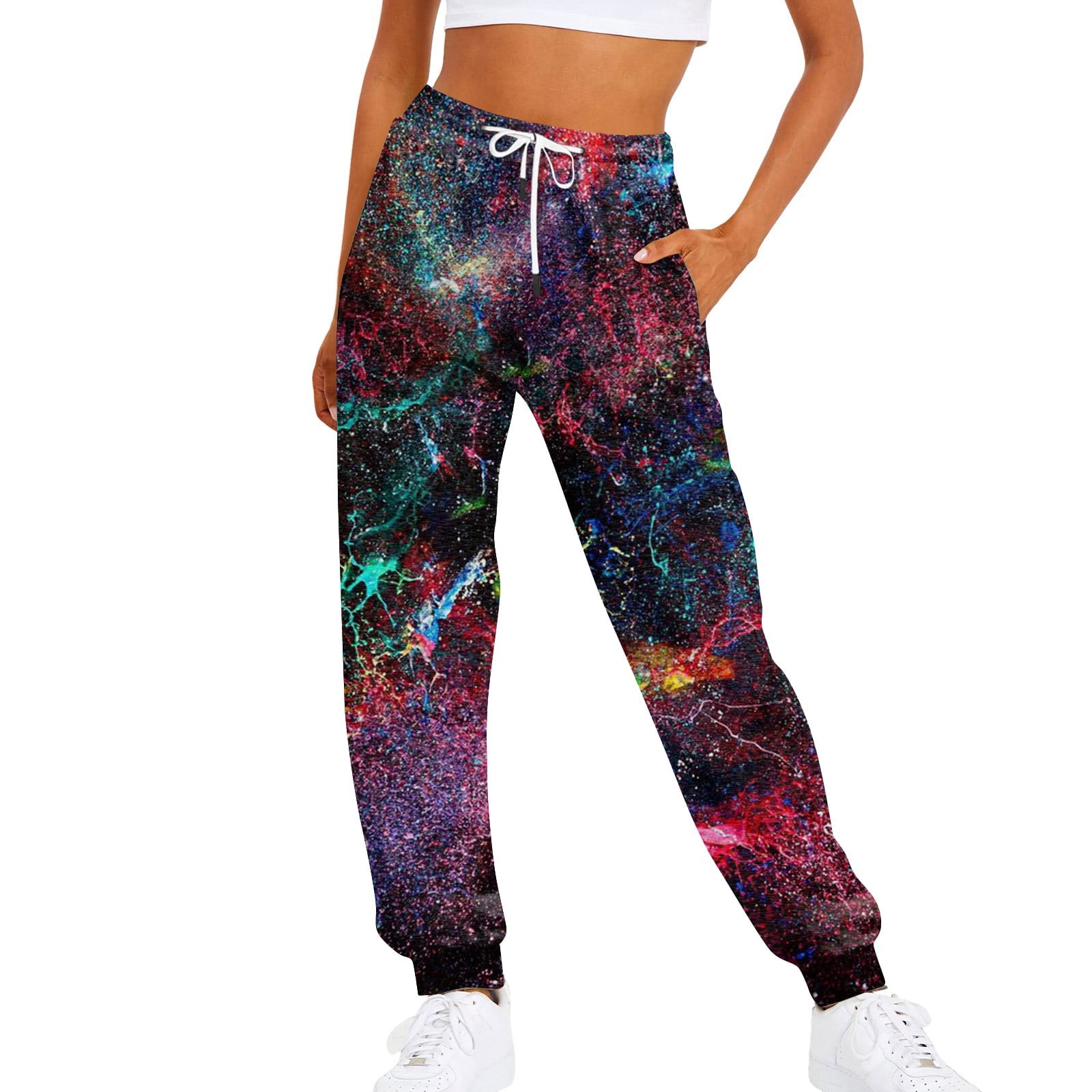 Ovticza Workout Cinched Sweatpants High Waist Cargo Comfortable with ...