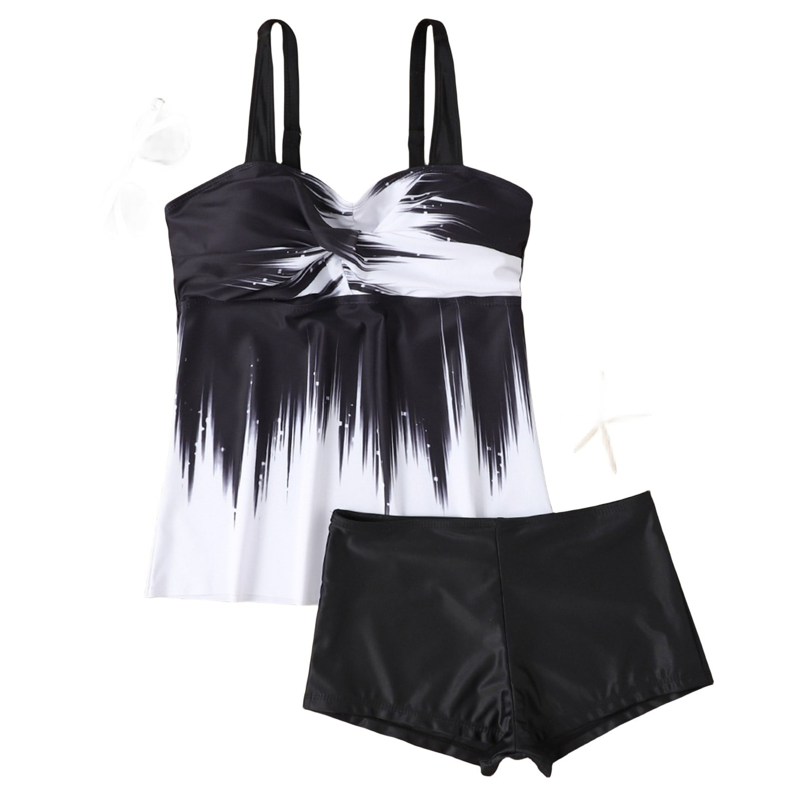 Ovticza Womens Swimsuits Two Piece Fashion Tummy Control Womens Tankini ...