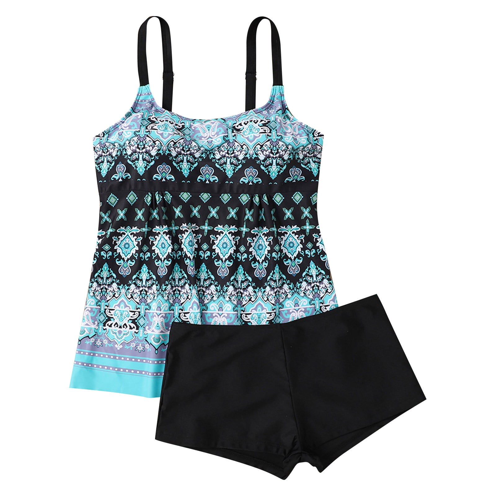 Ovticza Womens Tankini Swimsuits Tank Top Tummy Control Floral Modest ...