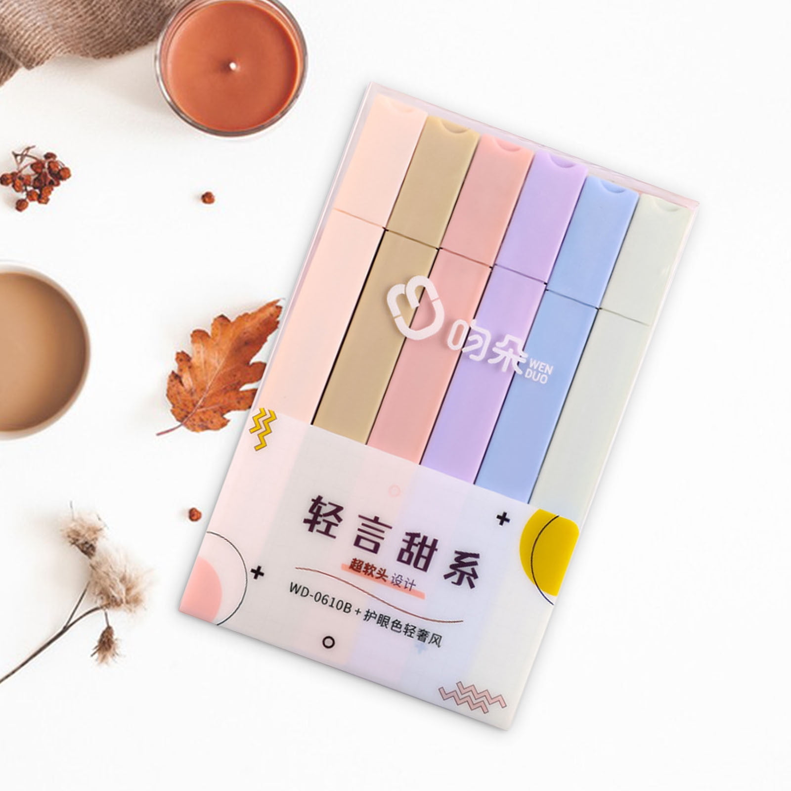 Ovzne 10Ml Soft Head Highlighter Pen - 6 Soft Colors, Large Capacity ...