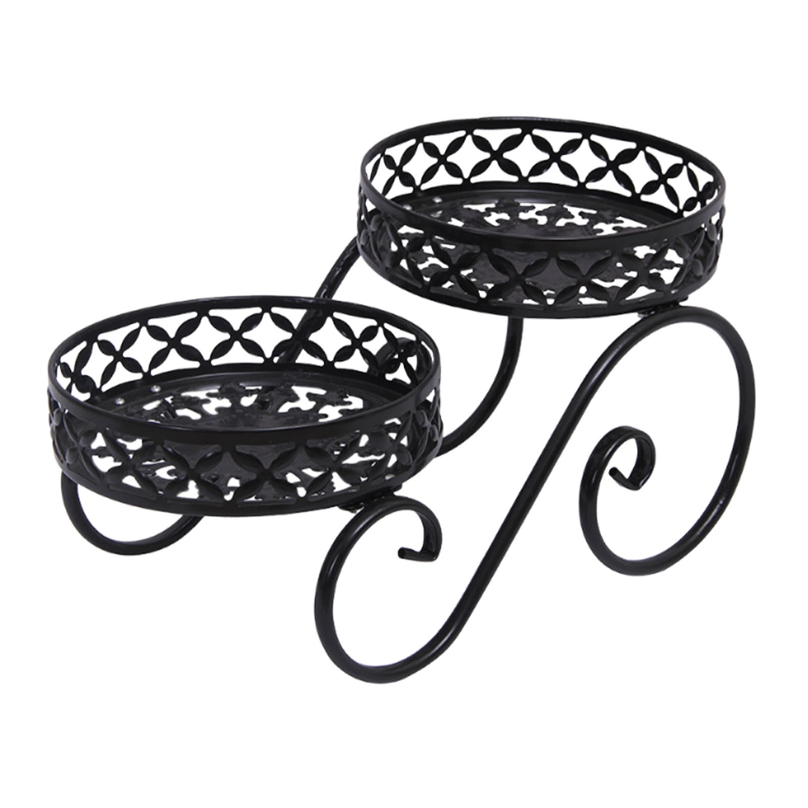 Ovzne 2-Story Black Rack, Indoor And Outdoor Metal Flower Rack, Rust ...