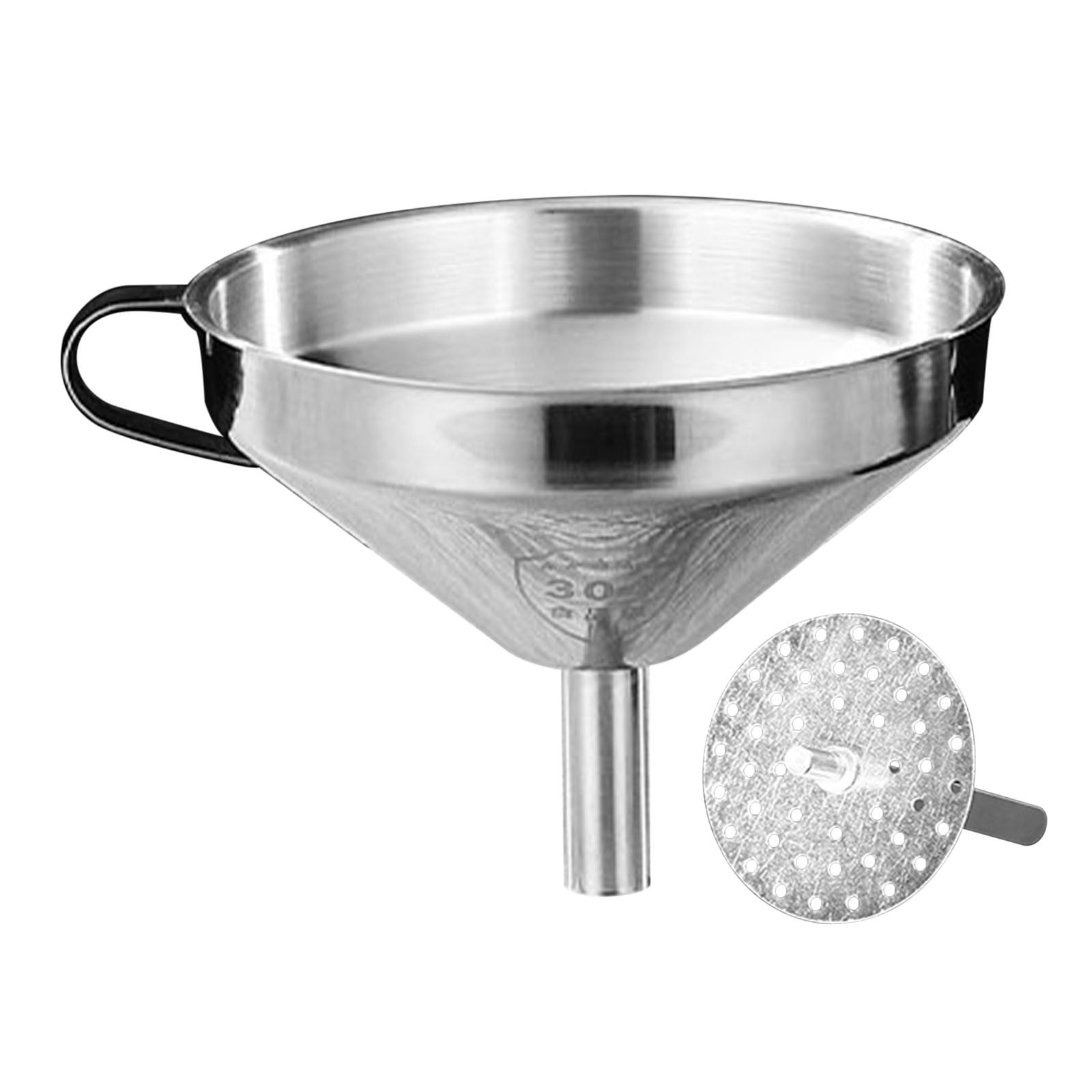 Ovzne 304 Stainless Steel Thickened Funnel With Handle And Removable ...