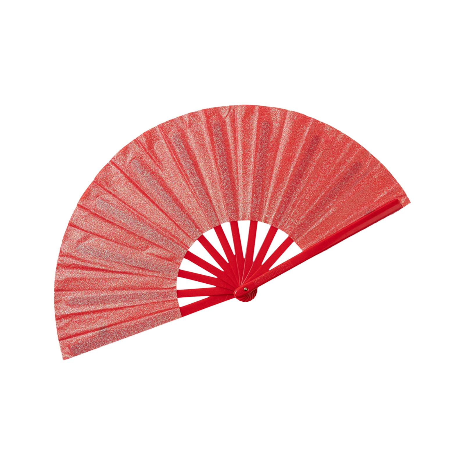 Ovzne 33Cm Solid Color Sparkling Powder Kung Fu Fan - Martial Arts And ...
