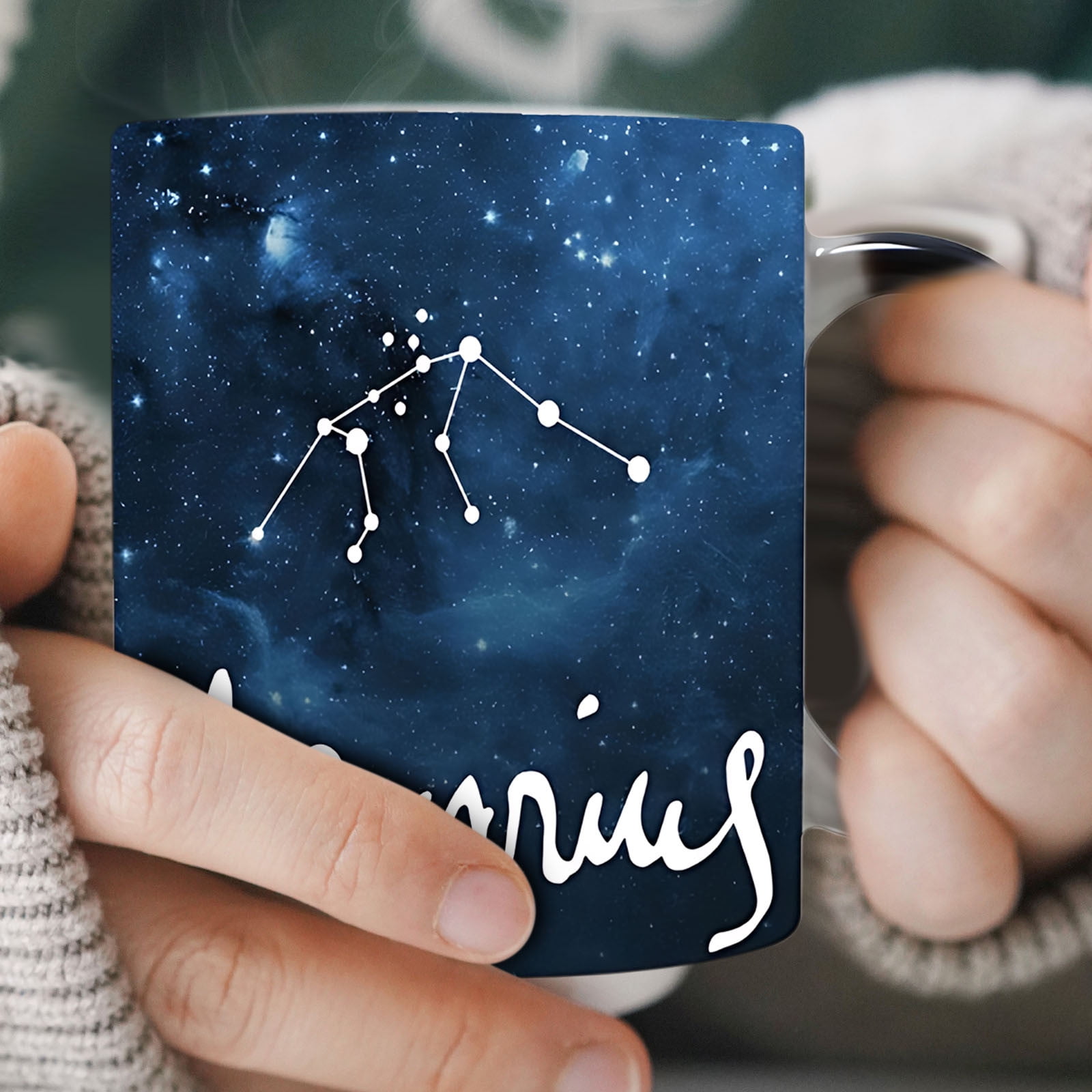 Ovzne Aquariusceramic Mug - Heat-Activated Color Changing Coffee Cup, Unique Astrology Gift With ...