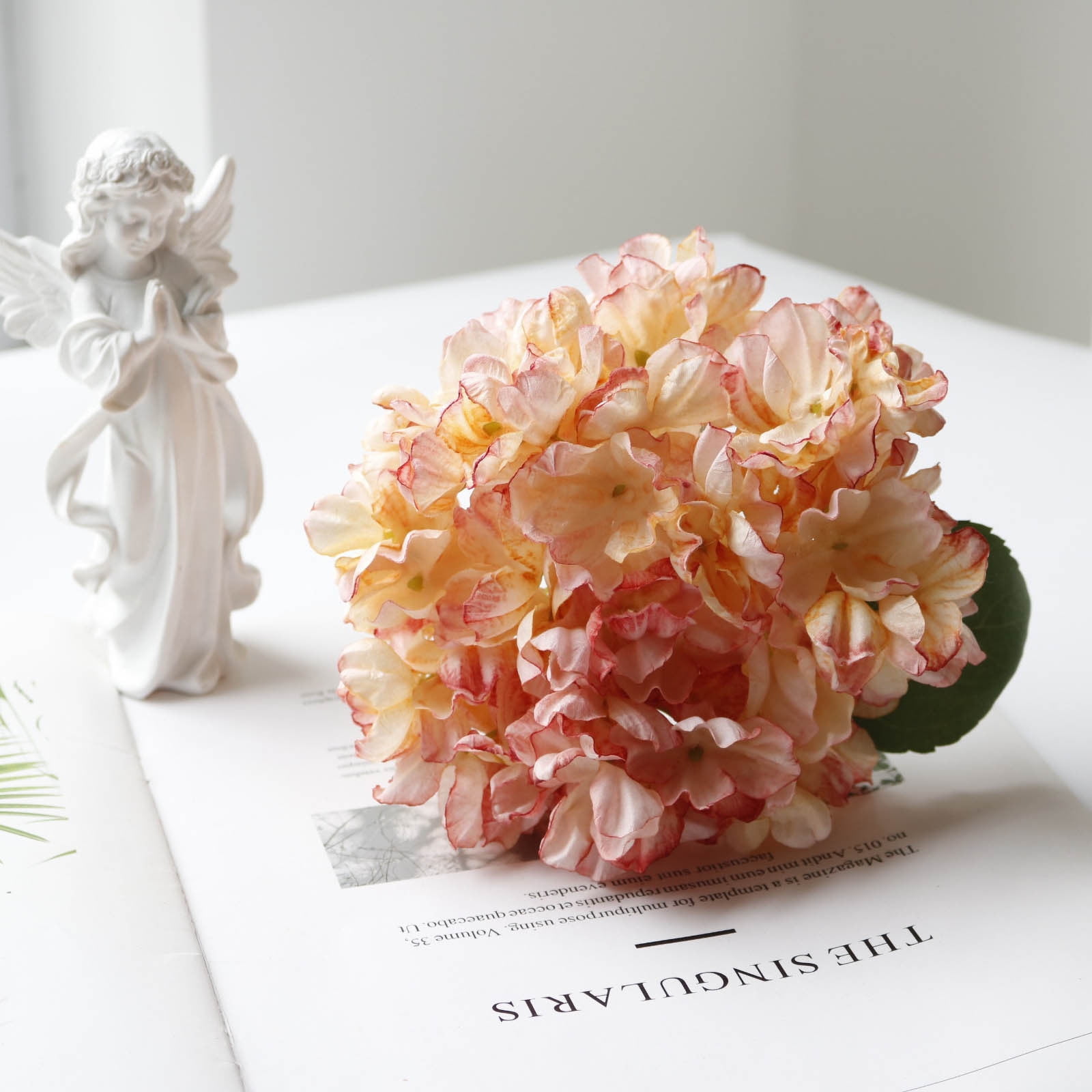 Ovzne Artificial Flowers, Fake Rose Long Stem Silk Artificial Rose ...