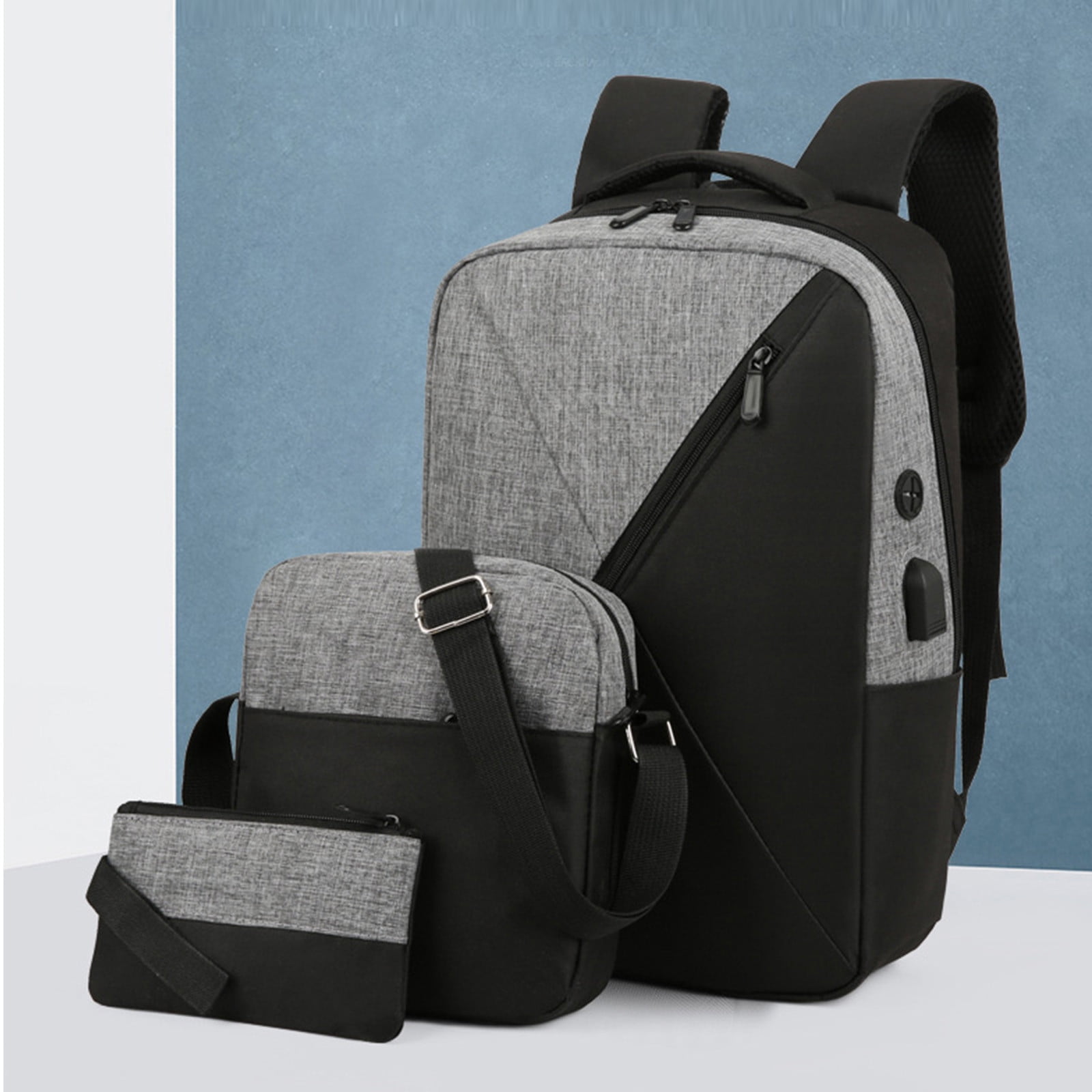 Ovzne Backpack Set, Large Capacity USB Student Backpack, Suitable For ...