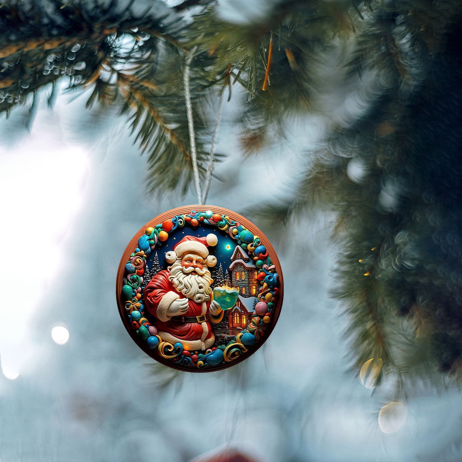 Ovzne Christmas Tree Style Christmas Decorations – Versatile Home Decor, Car Ornaments, Perfect ...