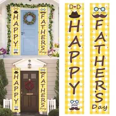 GOOHOCHY Happy Birthday Daddy Banner Love Heart DAD Banner for Father's ...